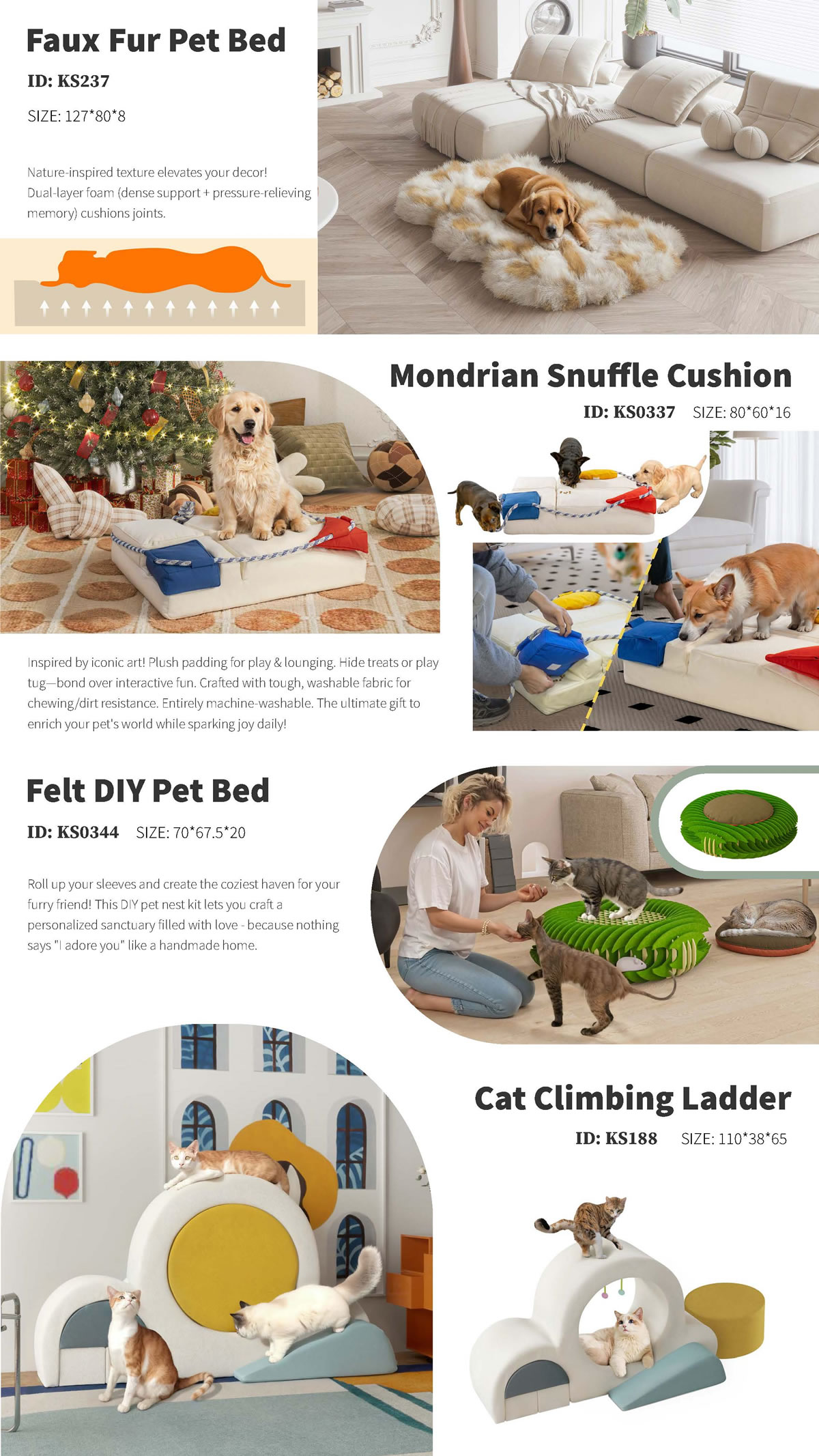 Cozy & Creative Pet Collection: Faux Fur Beds, Snuffle Cushions, DIY ...